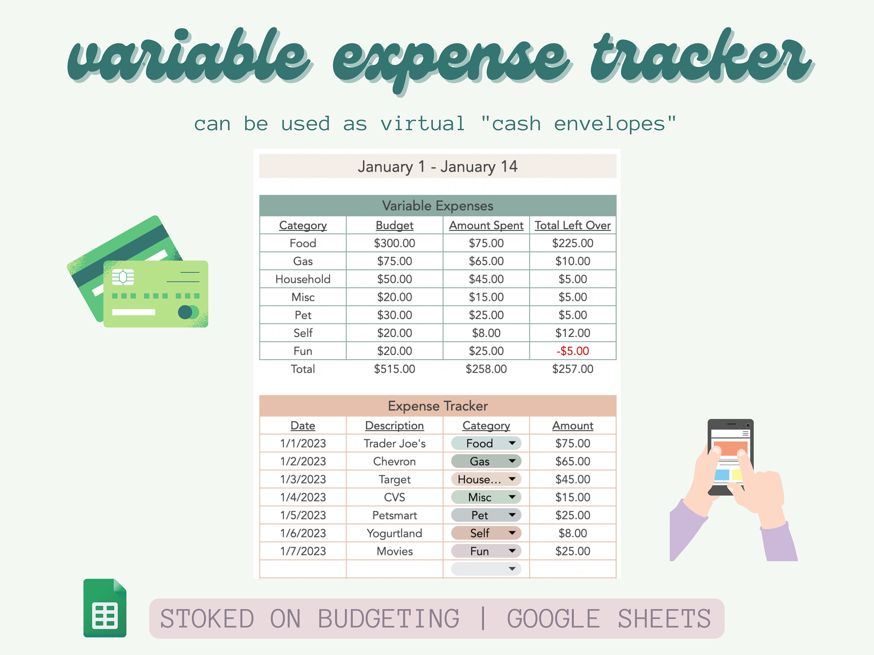 2-in-1: Budget by Paycheck and Variable Expense Tracker - Google ...