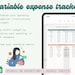 Variable Expense Tracker - Google Spreadsheet - Etsy