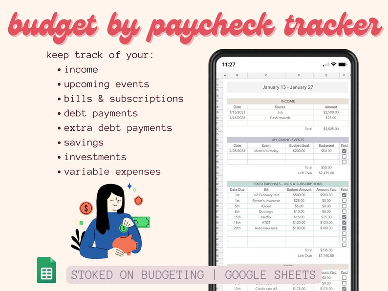 2-in-1: Budget by Paycheck and Variable Expense Tracker - Google ...