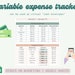 Variable Expense Tracker - Google Spreadsheet - Etsy