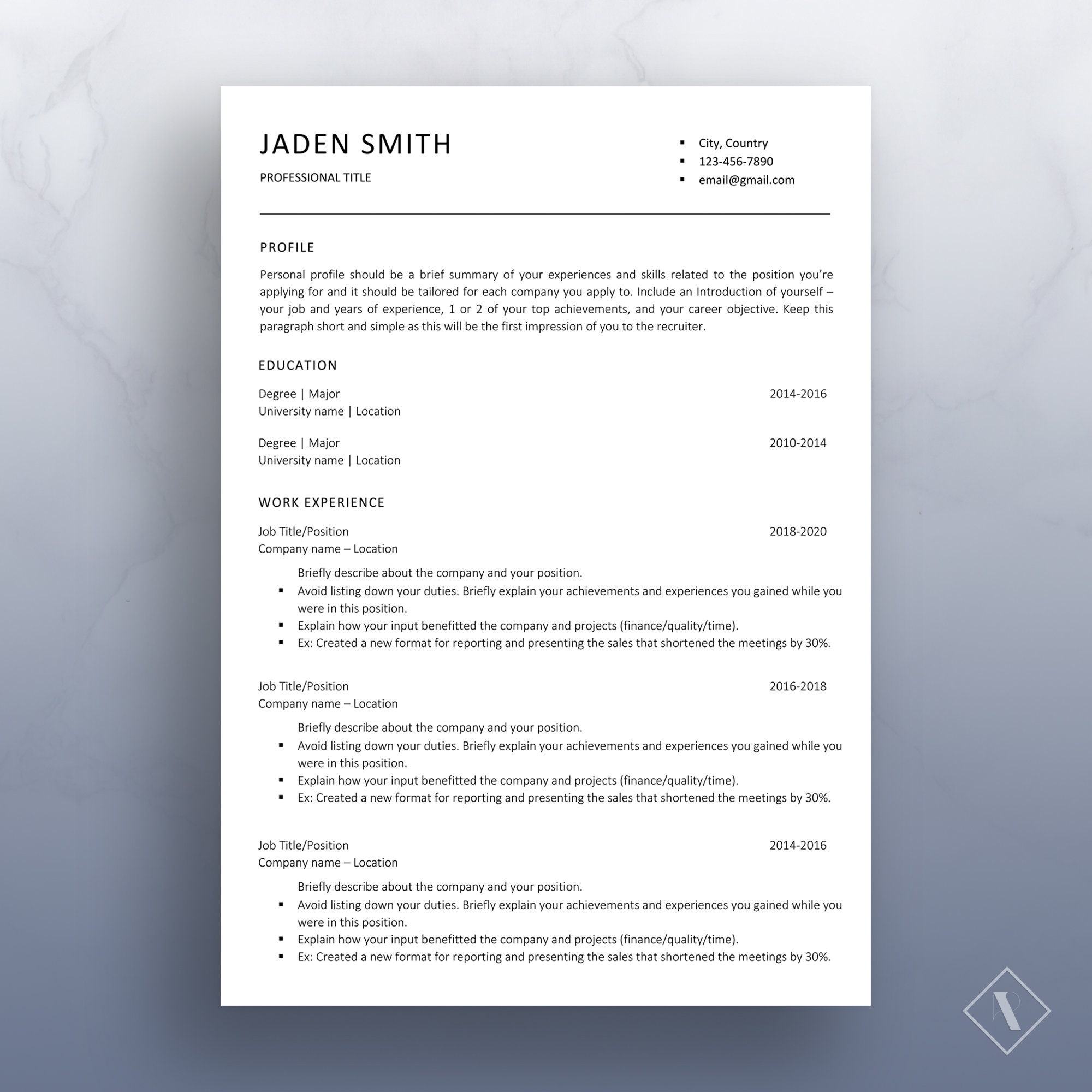 Professional Ats Resume Template Ats Optimized Cv Des - vrogue.co Professional Ats Resume Template Ats Optimized Cv Des - vrogue.co