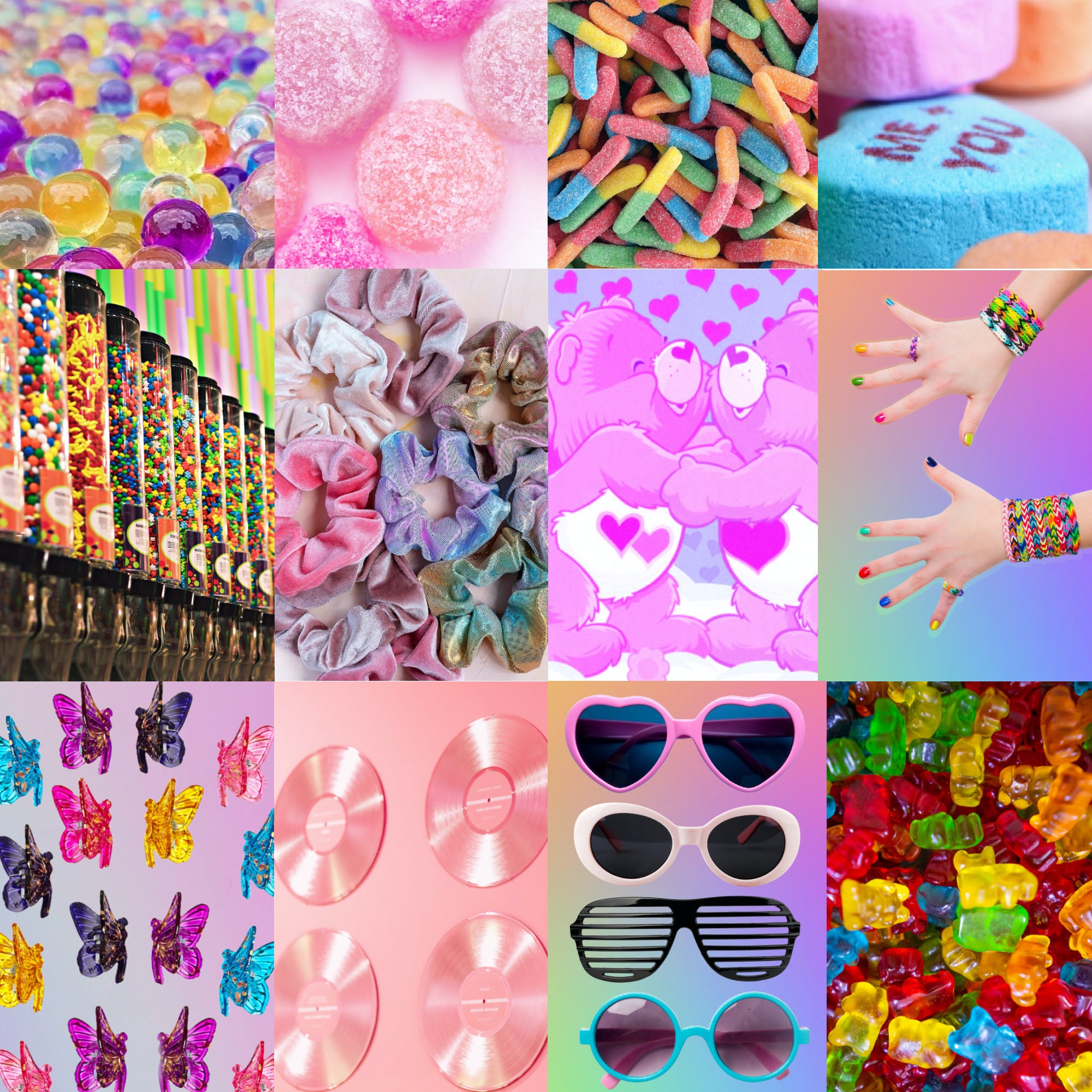 Kidcore Wall Collage Kit | Indie Aesthetic Dorm Decor | 90's Aesthetic ...