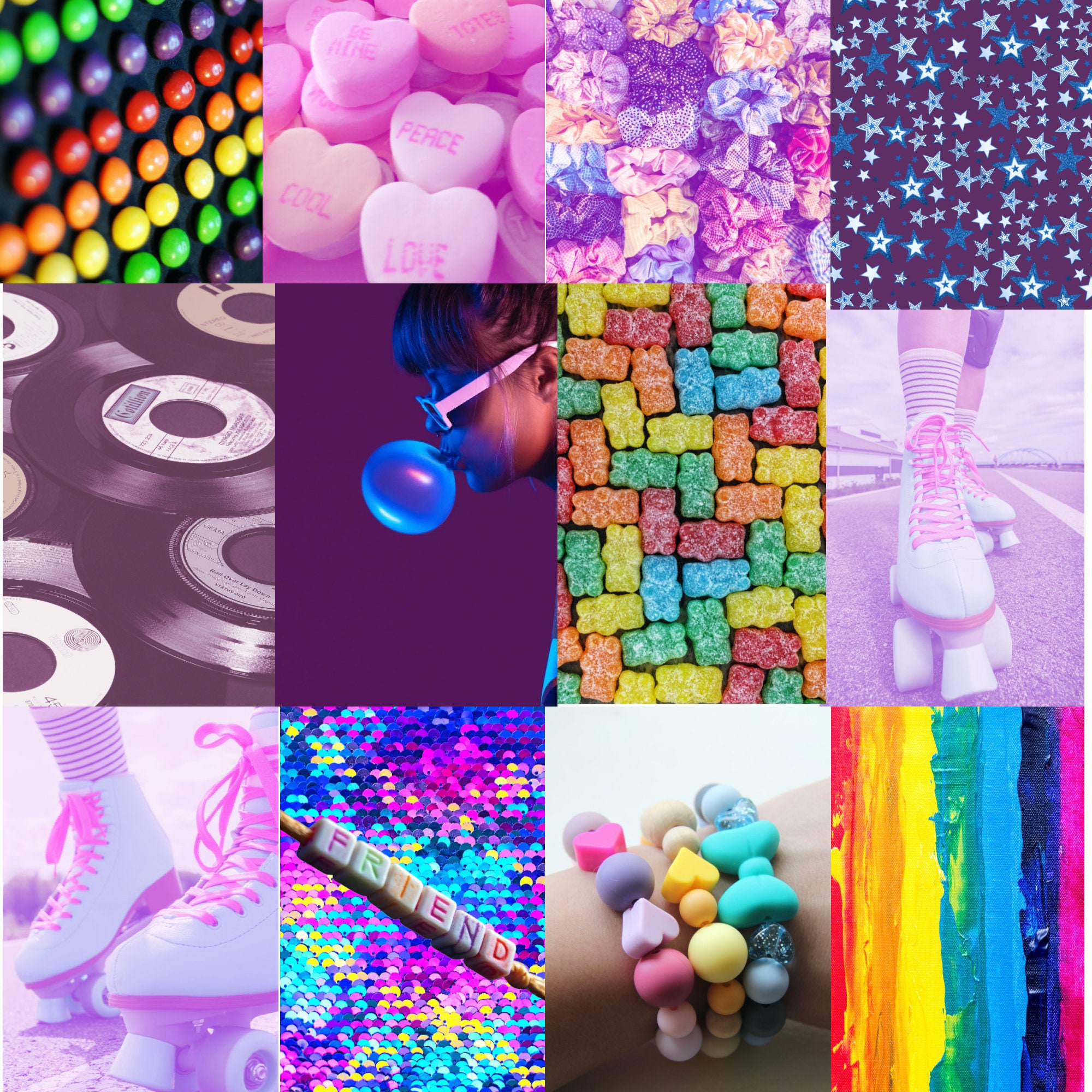 Kidcore Wall Collage Kit | Indie Aesthetic Dorm Decor | 90's Aesthetic ...