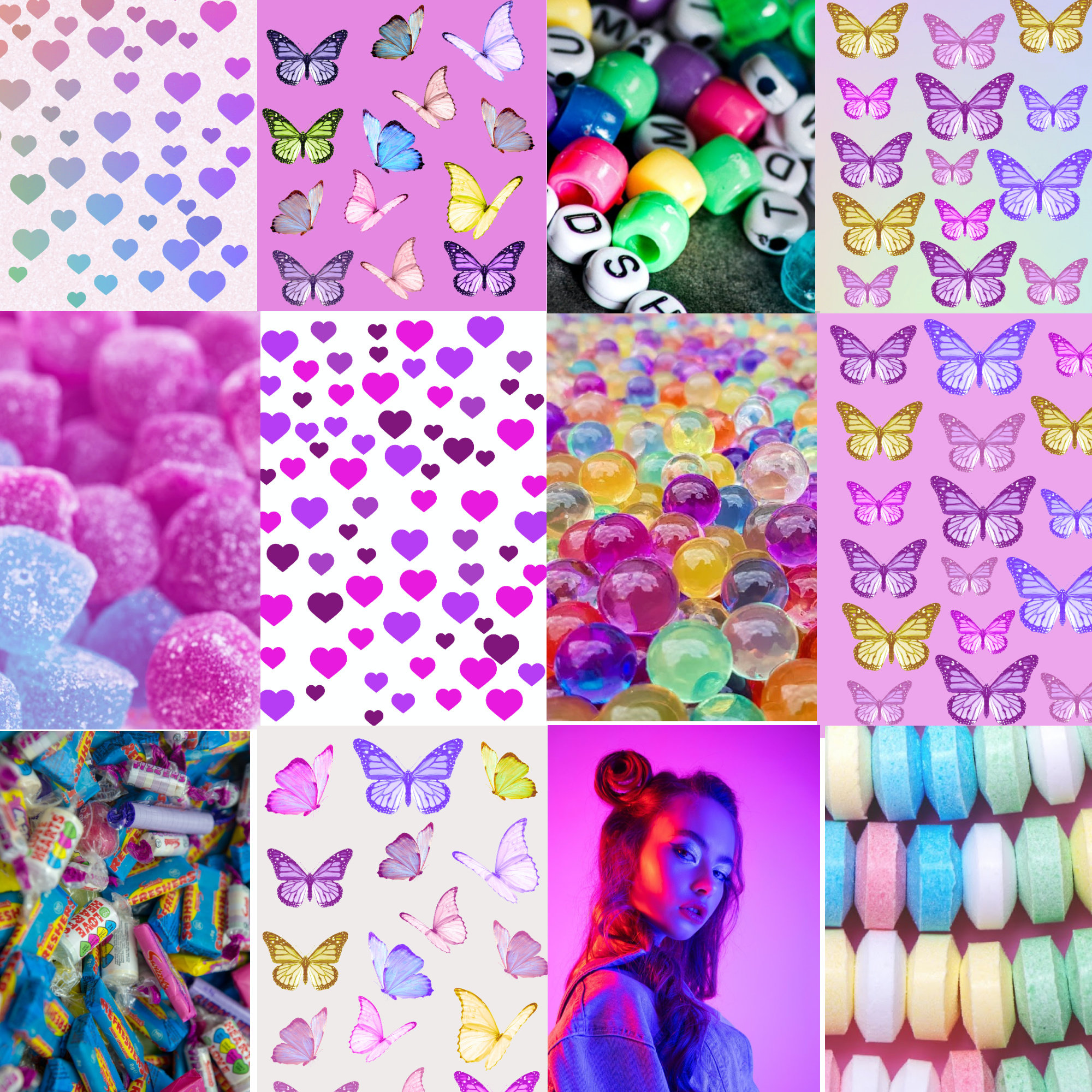 Kidcore Wall Collage Kit | Indie Aesthetic Dorm Decor | 90's Aesthetic ...