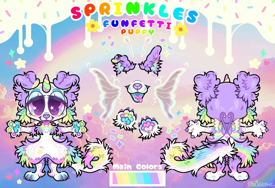 Simple Custom Fursona Reference Sheet Commission, Furry Art, Digital ...