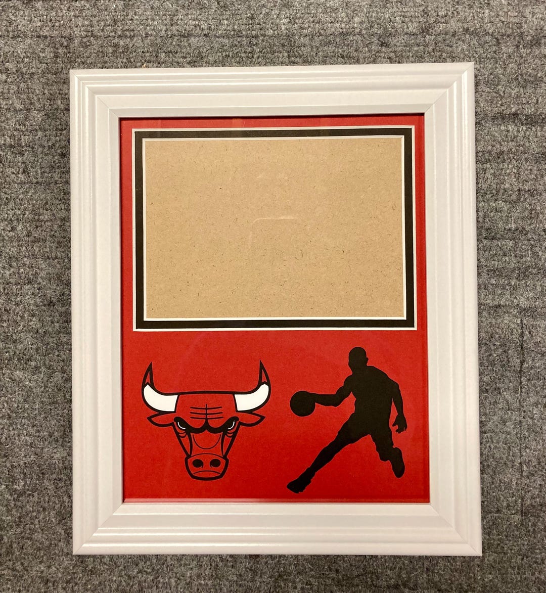 Chicago Bulls Silhouette Photo Frame - Etsy