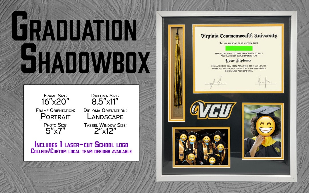College Graduation Diploma Shadowbox - Etsy
