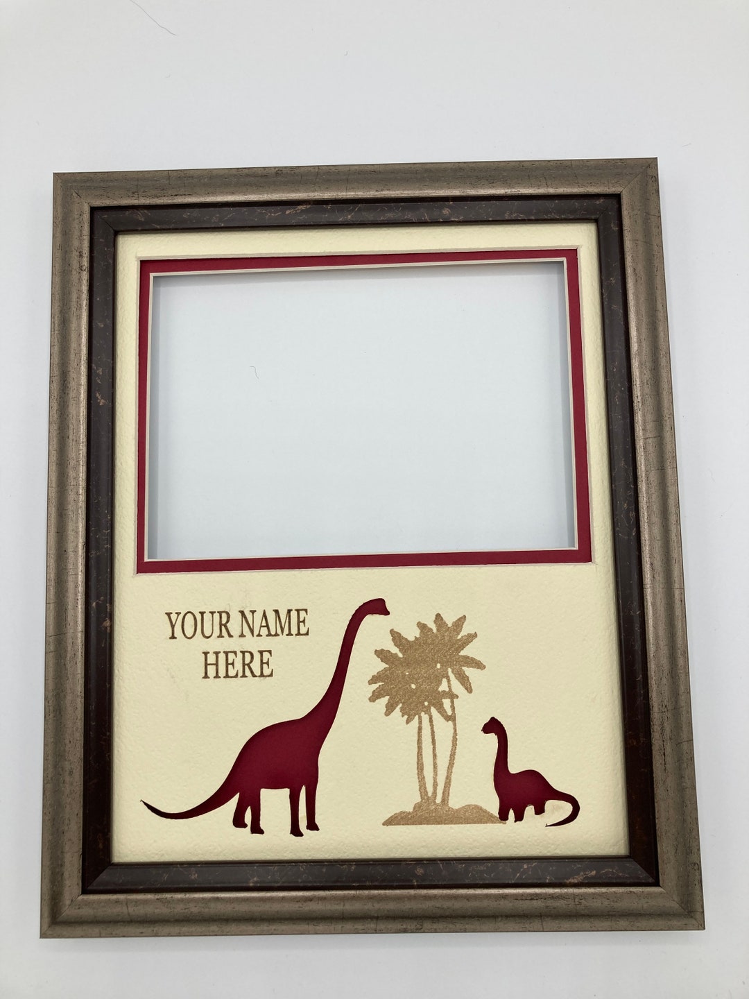 Custom Dinosaur Photo Frame W/ Text - Etsy