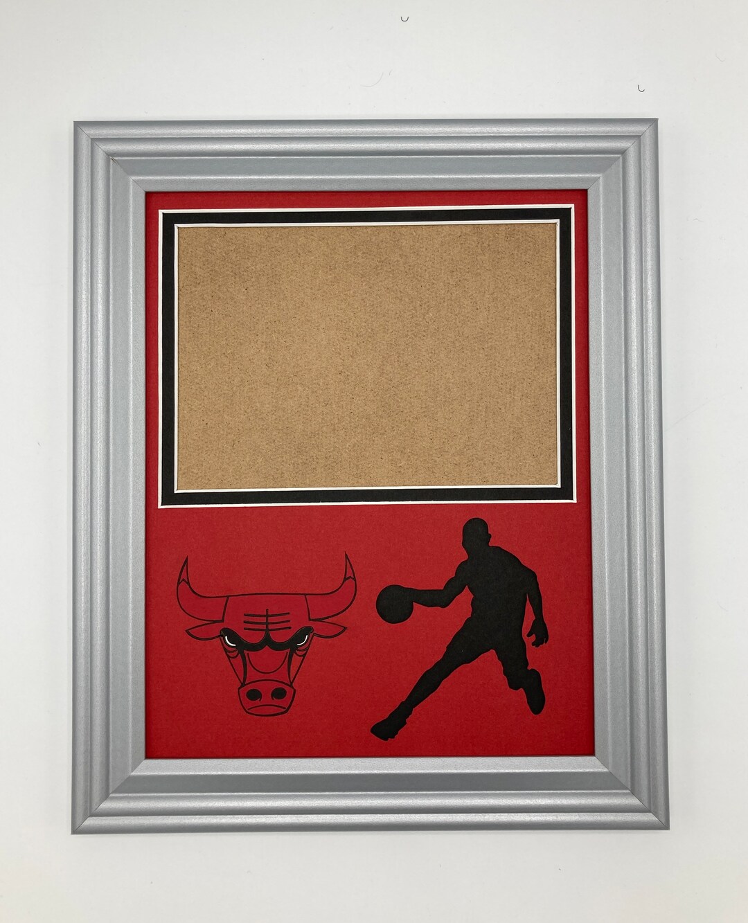 Chicago Bulls Silhouette Photo Frame - Etsy