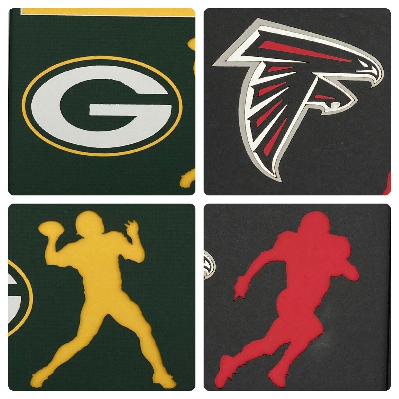 Green Bay Packers Silhouette Photo Frame | Etsy