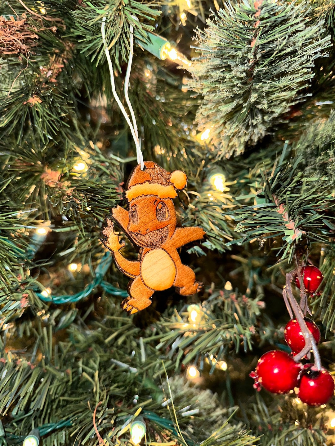 Charmander Christmas Santa Ornament - Etsy