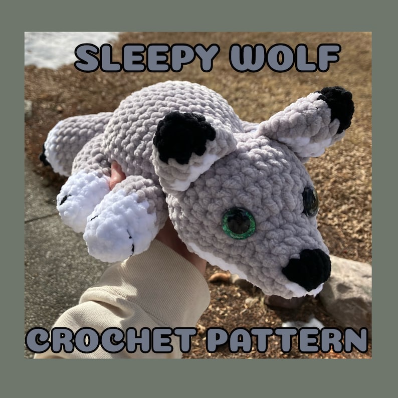Sleepy Wolf Crochet PDF Pattern - Etsy