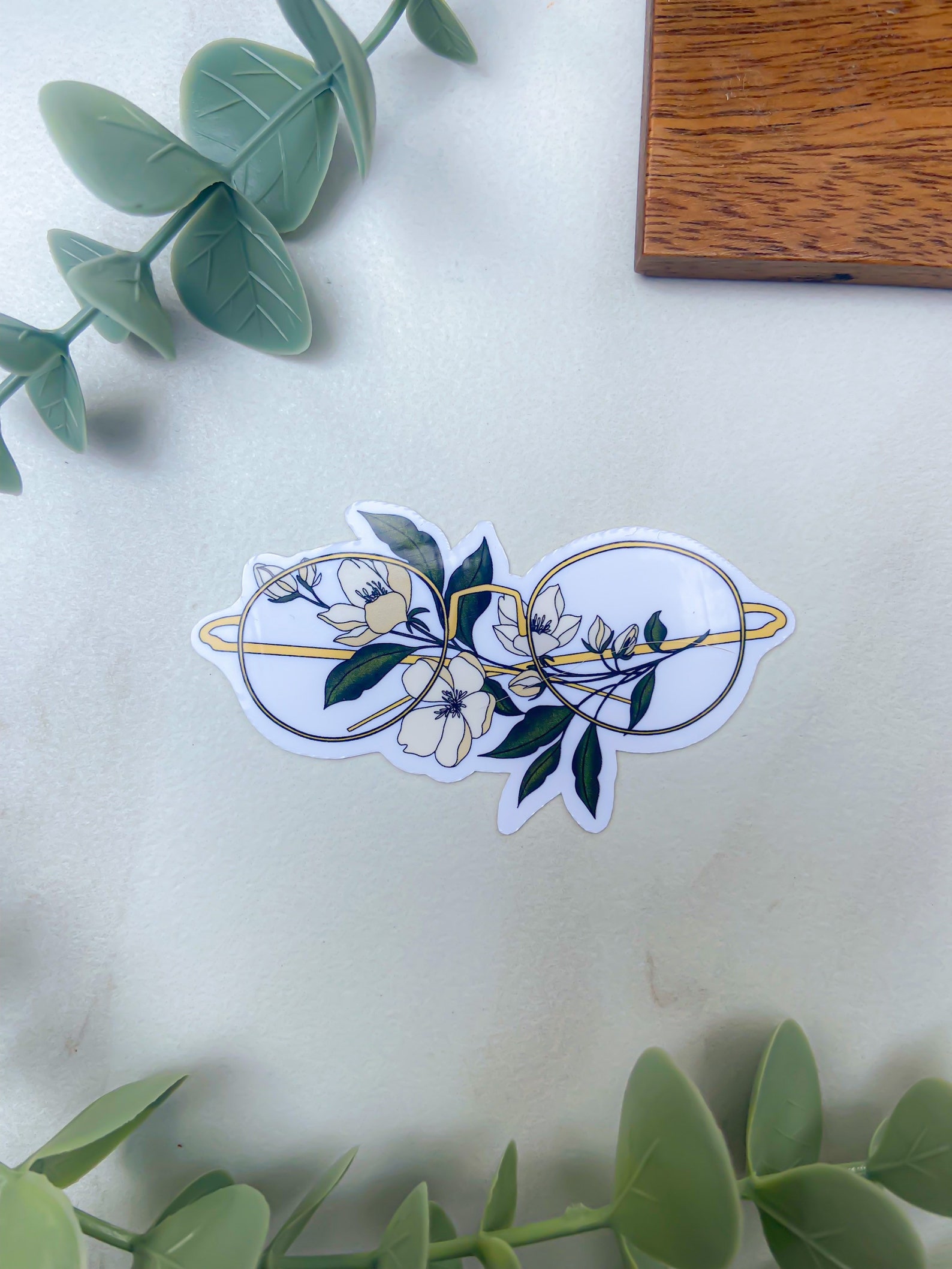 Aesthetic Floral Glass Sticker L Floral Sticker L Vintages - Etsy