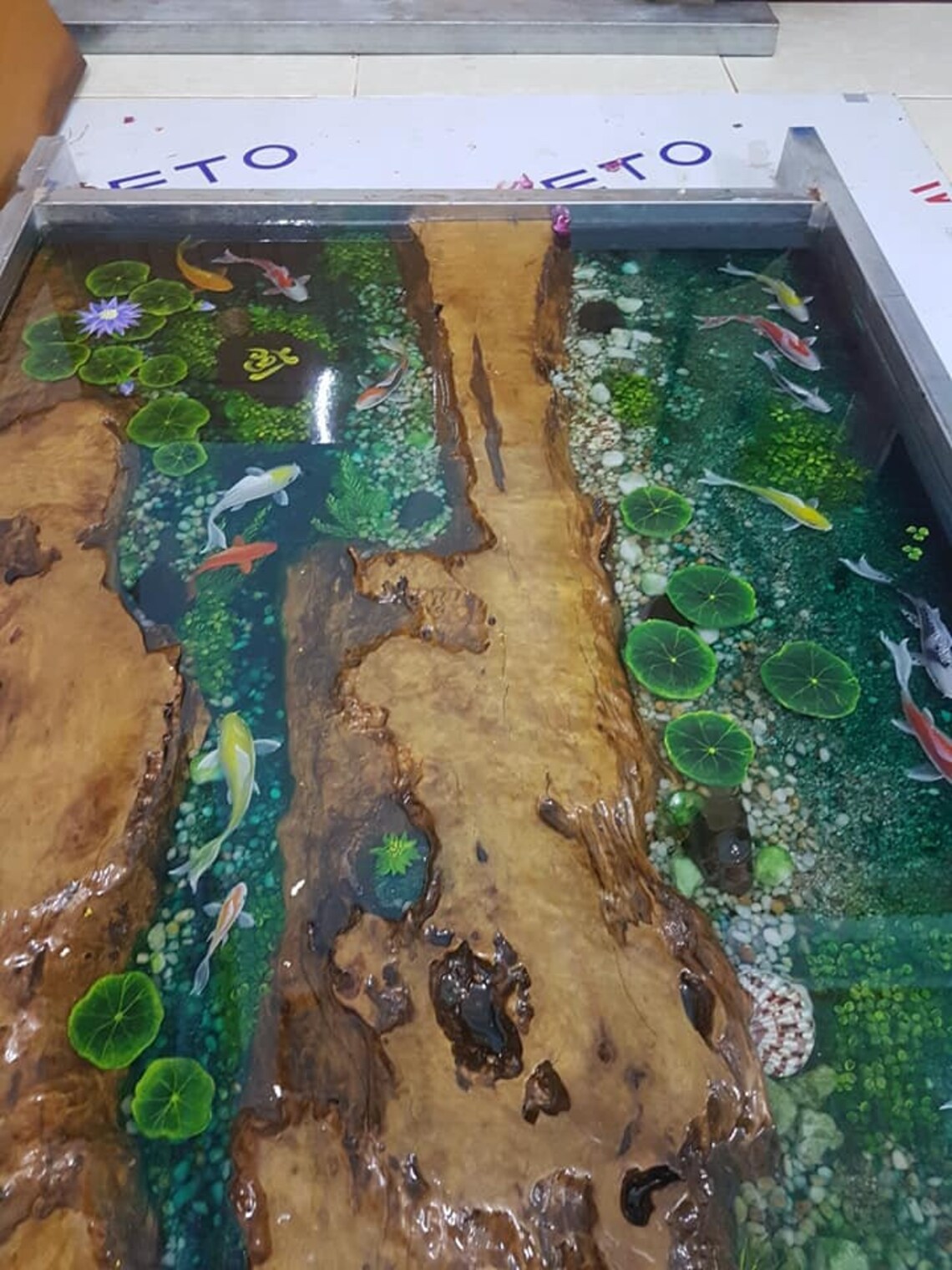 Fish Stream Epoxy Table Top Resin Epoxy Table Fish Epoxy | Etsy