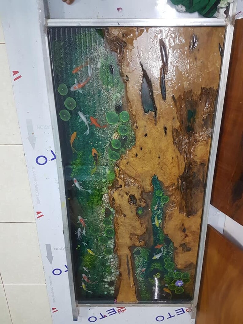 Fish Stream Epoxy Table Top Resin Epoxy Table Fish Epoxy | Etsy