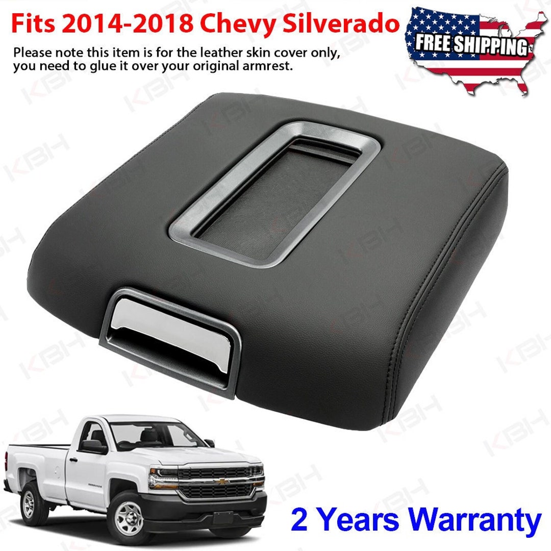 Fits 2014-2018 Chevy Silverado 1500 2500 Leather Center Console Lid ...