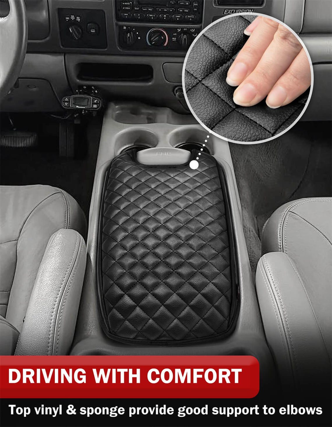 Fits 2000-2005 Ford Excursion Bucket Seat Center Console Lid Armrest ...