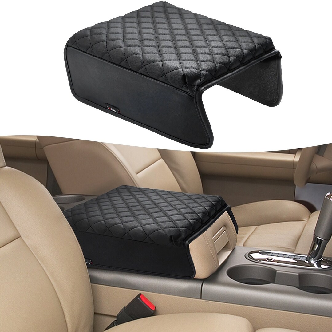 Fit 2004-2014 Ford F150 XL Xlt PU Leather Middle Center Console Lid ...