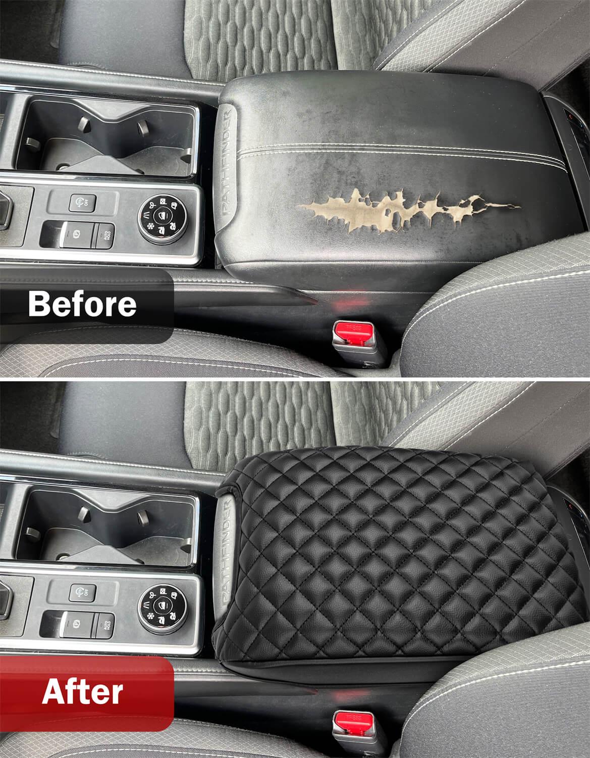 Fits 2022-2025 Nissan Pathfinder PU Leather Middle Center Console Lid ...