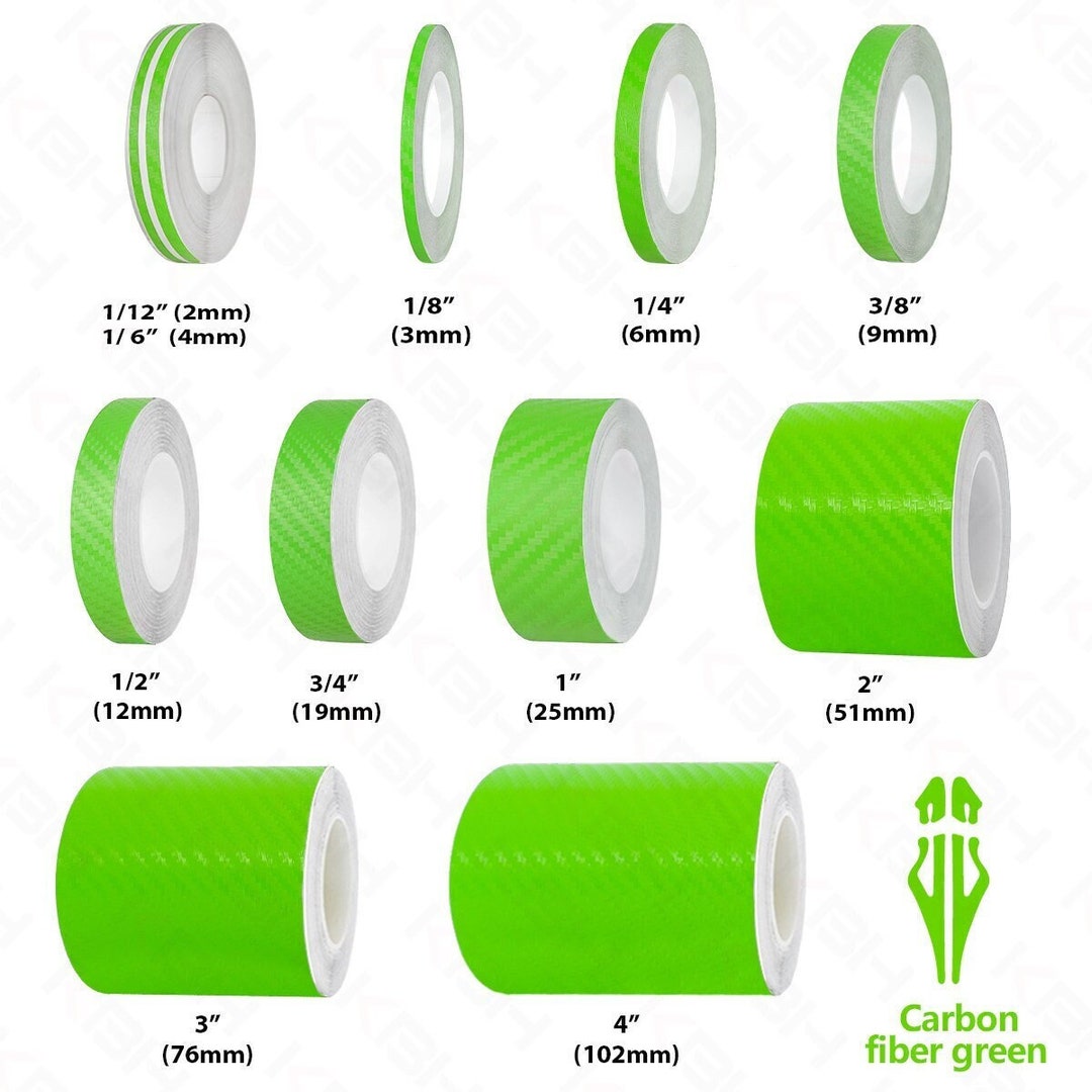 CARBON FIBER GREEN Roll Vinyl Pinstriping Pin Stripe Self - Etsy