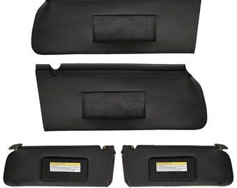 Fits Chevy Tahoe Suburban Yukon 1995 1999 Sun Visor Vinyl Leather Replacement Trim Cover Auto Car Interior Upholstery KBH Black