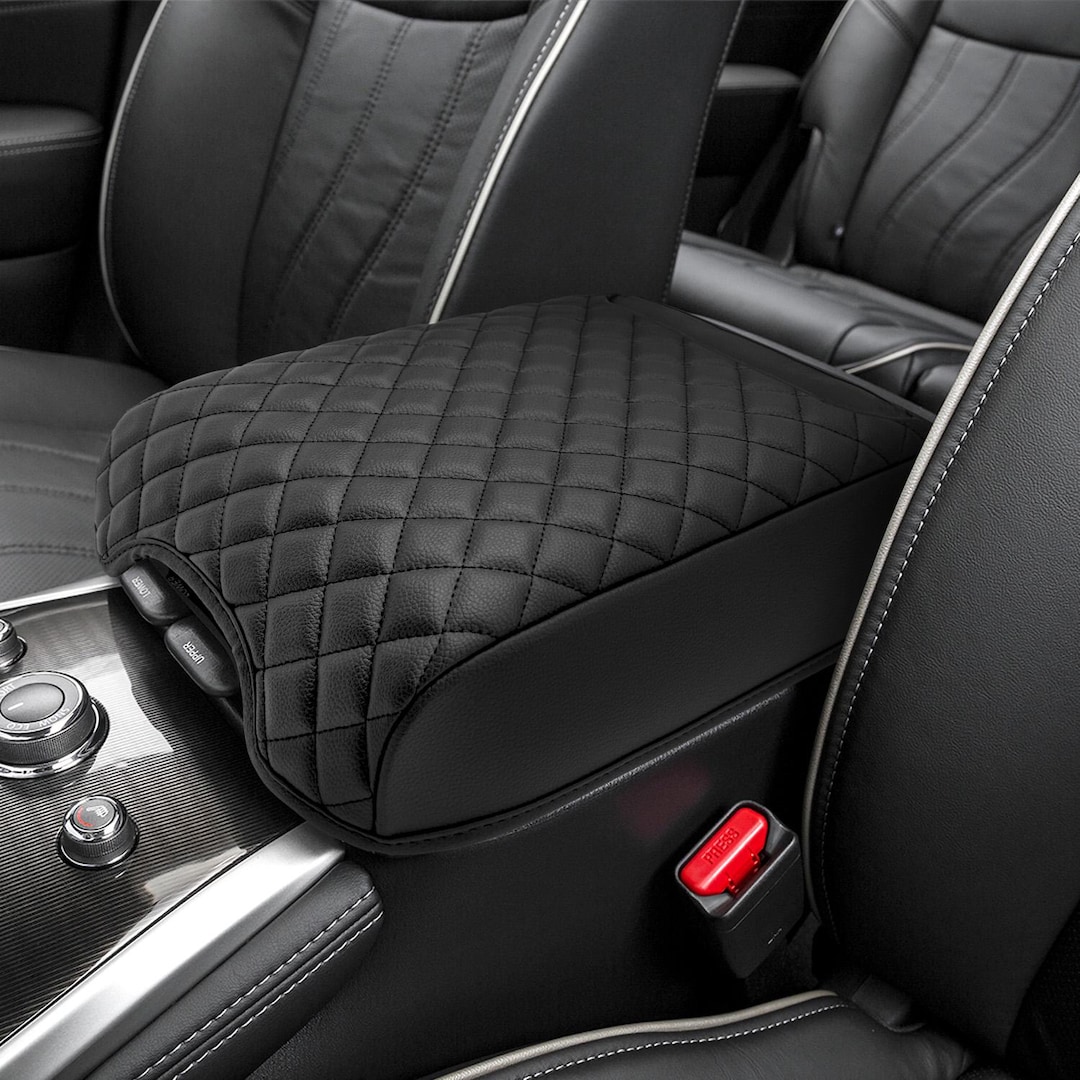 Fits 2013-2020 Nissan Pathfinder PU Leather Center Console Lid Middle ...
