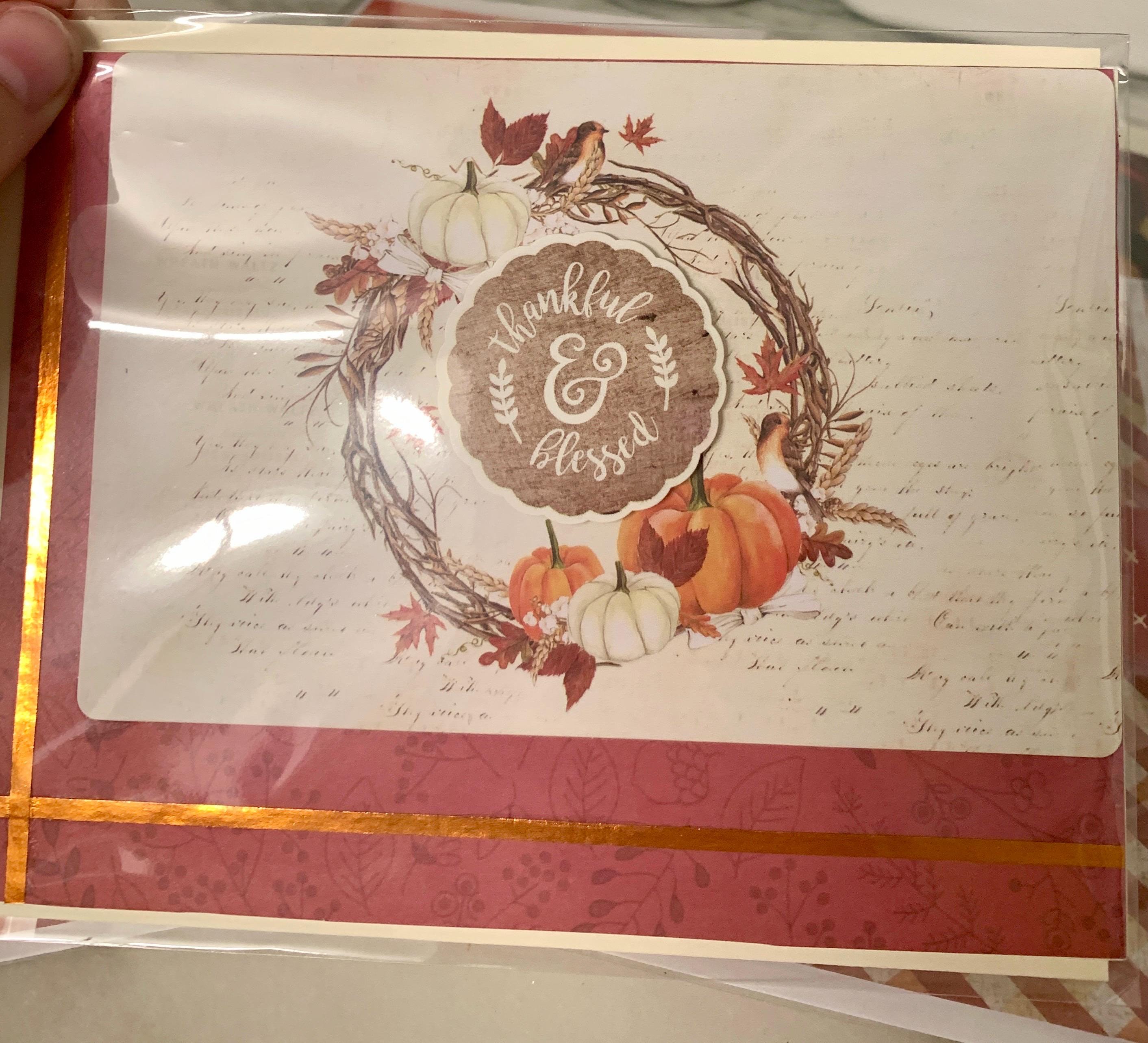 10 Large Greeting Cards, Fall Card Set, Halloween, Autumn, Blank Inside ...