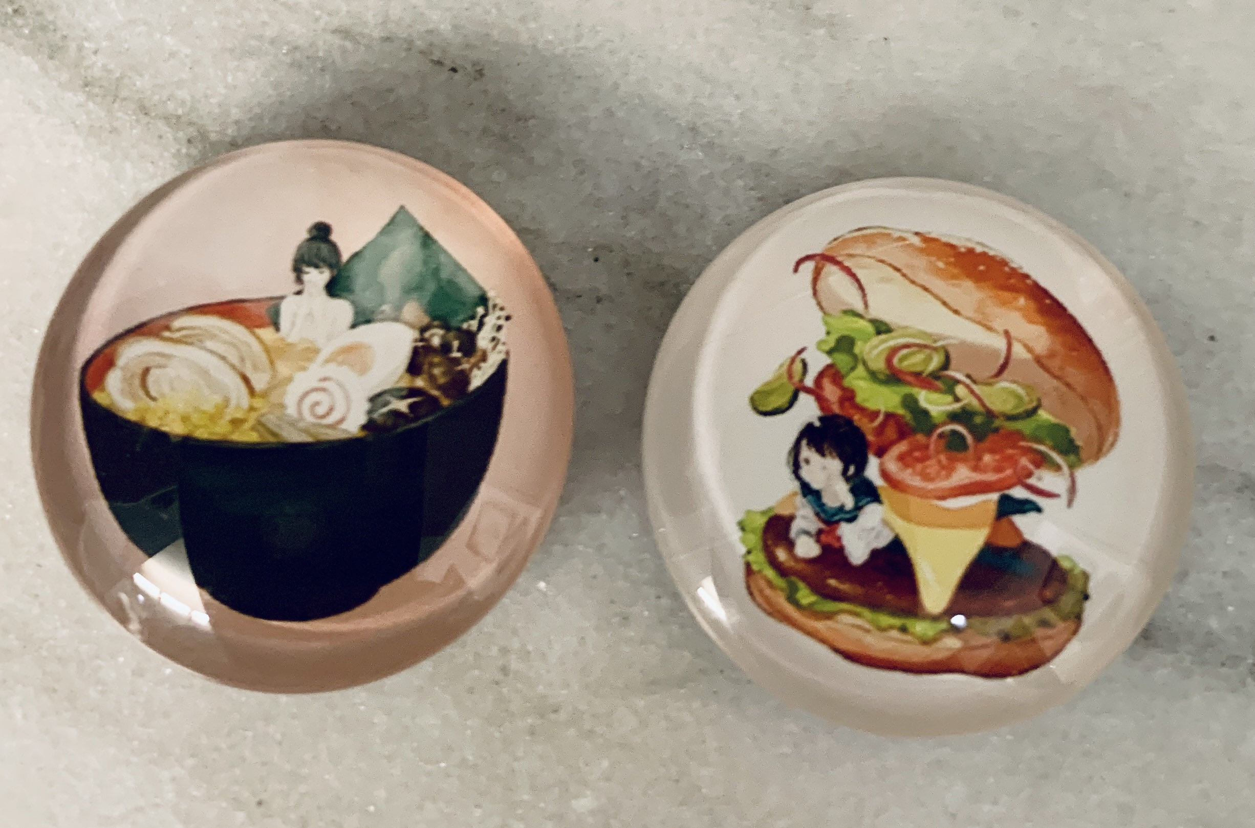 Girl-in-foodmagnets, Food, Woman in Food Magnets, Modern Magnets, 25 Mm ...