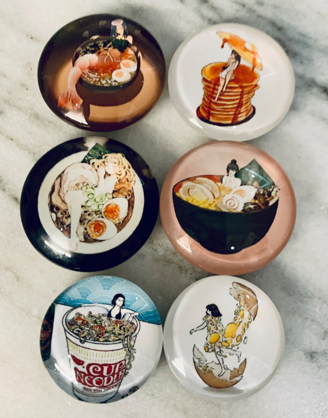Girl-in-food"magnets,cup of Noodle Magnet, Woman in Food Magnets ...
