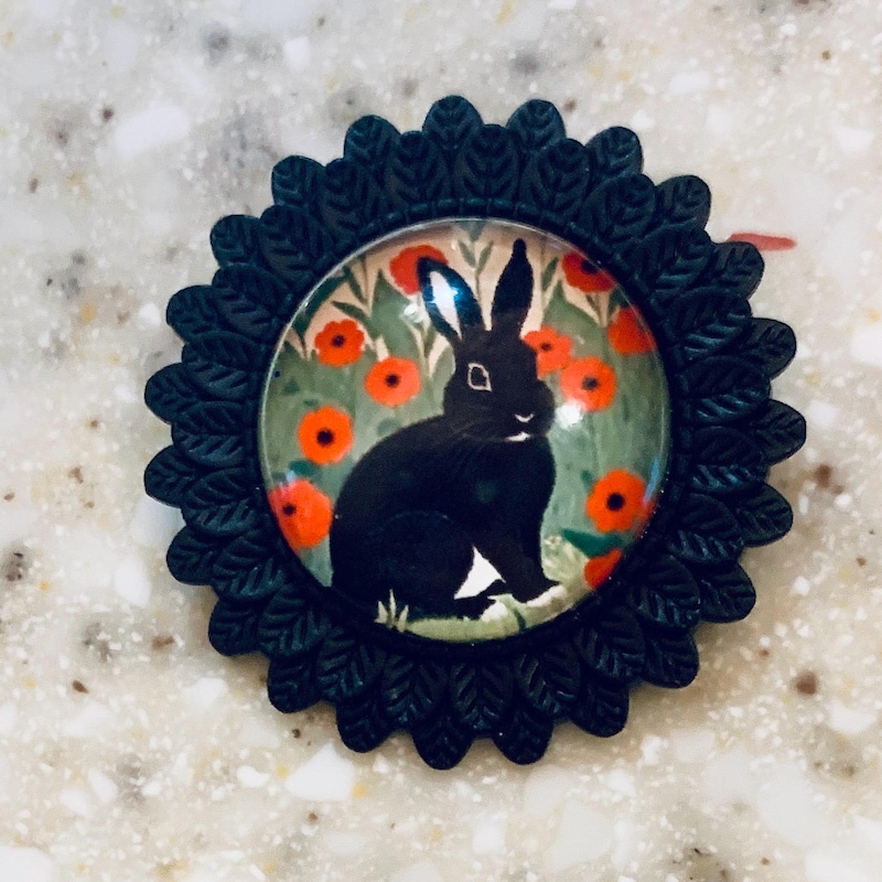 Rabbit Pin - Etsy