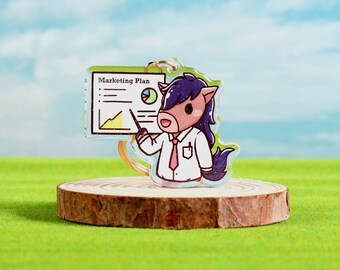 Chibi Landscape Architecture Billy Epoxy Keychain Double-sided Acrylic ...