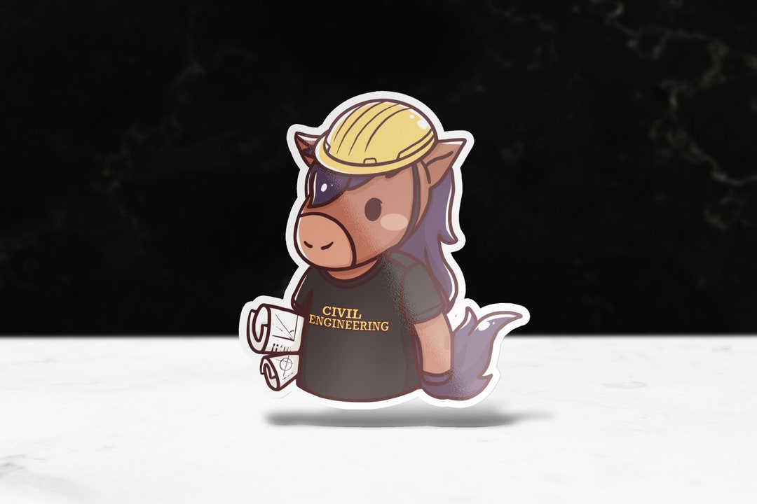 Chibi Civil Engineering Sticker CPP Cal Poly Pomona Vinyl Waterproof ...