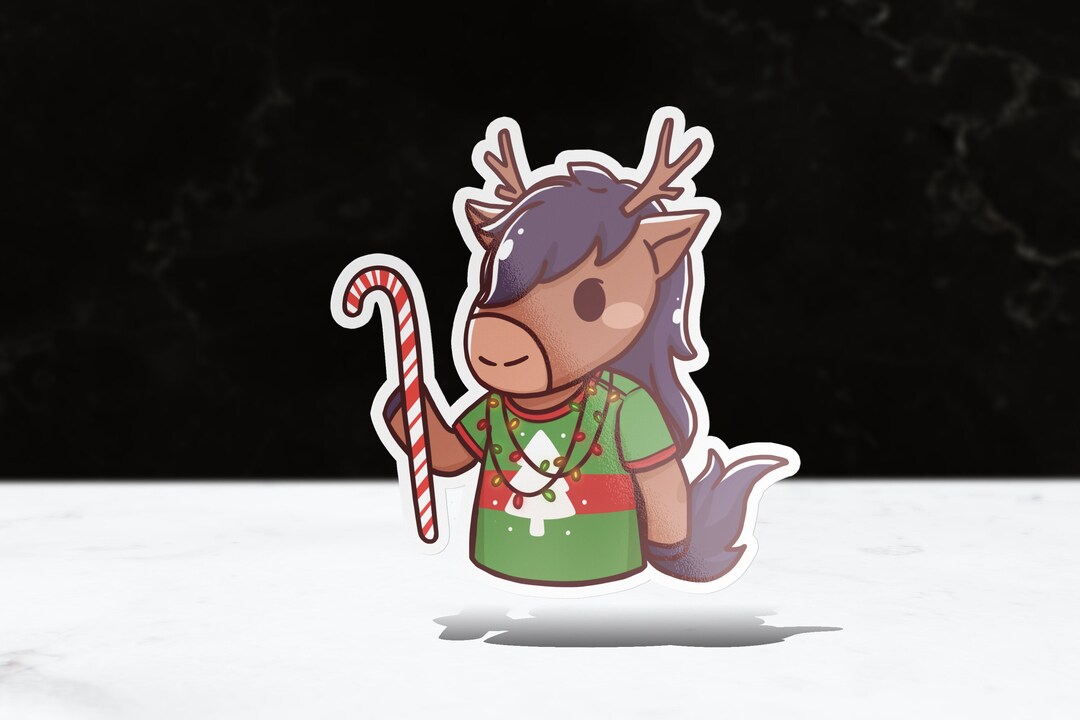 Chibi Candy-cane Billy Sticker CPP Cal Poly Pomona Vinyl Christmas ...