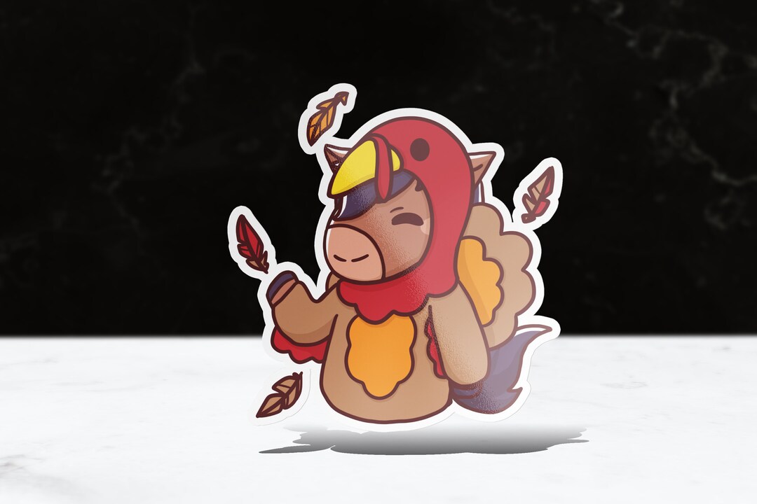 Chibi Turkey Billy Sticker CPP Cal Poly Pomona Vinyl Thanksgiving ...