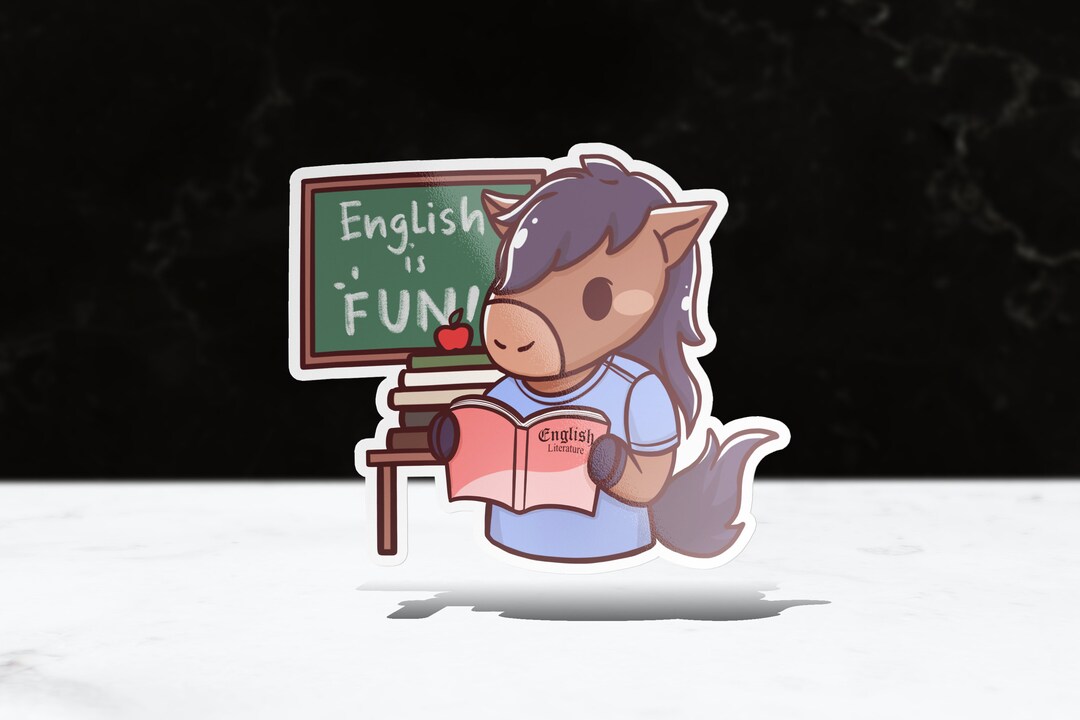 Chibi English Sticker CPP Cal Poly Pomona Vinyl - Etsy