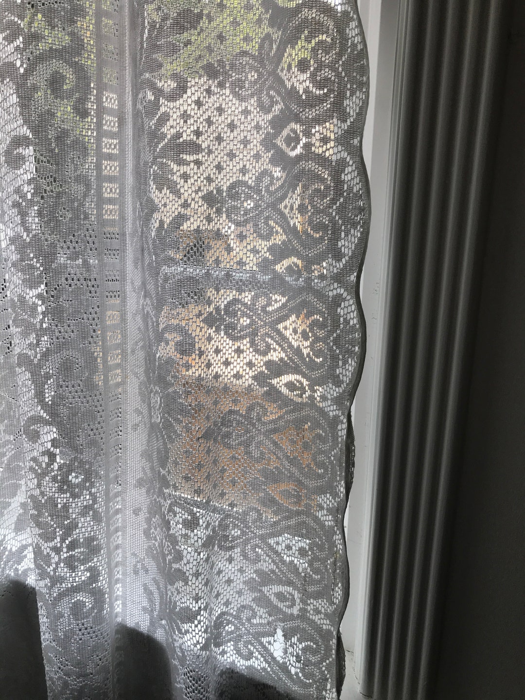 Antique French Chateau Lace Curtains Panels Textiles - Etsy