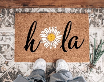Hola Welcome Mat - Etsy