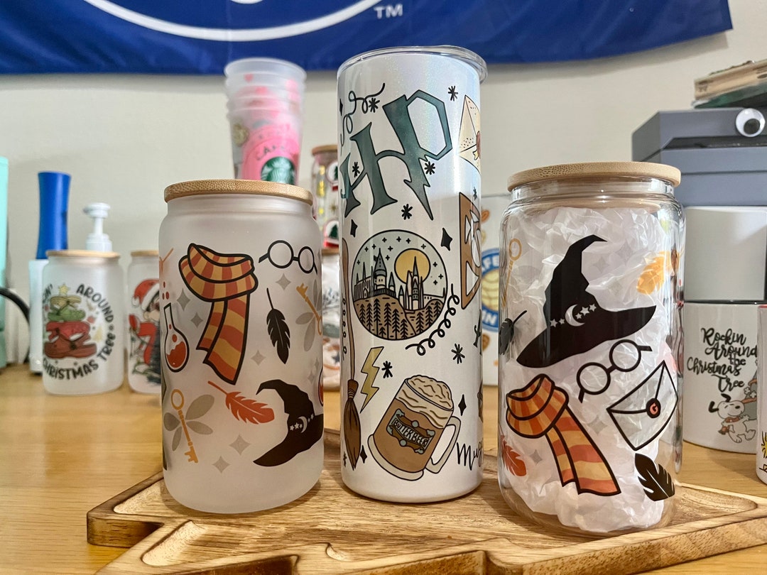 Wizardly World Shimmer Tumbler and Glass Can - Etsy