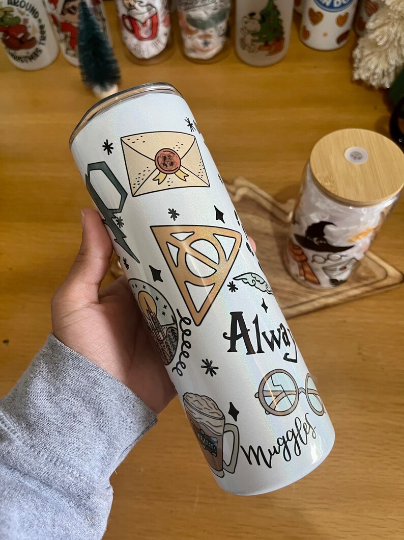 Wizardly World Shimmer Tumbler and Glass Can - Etsy