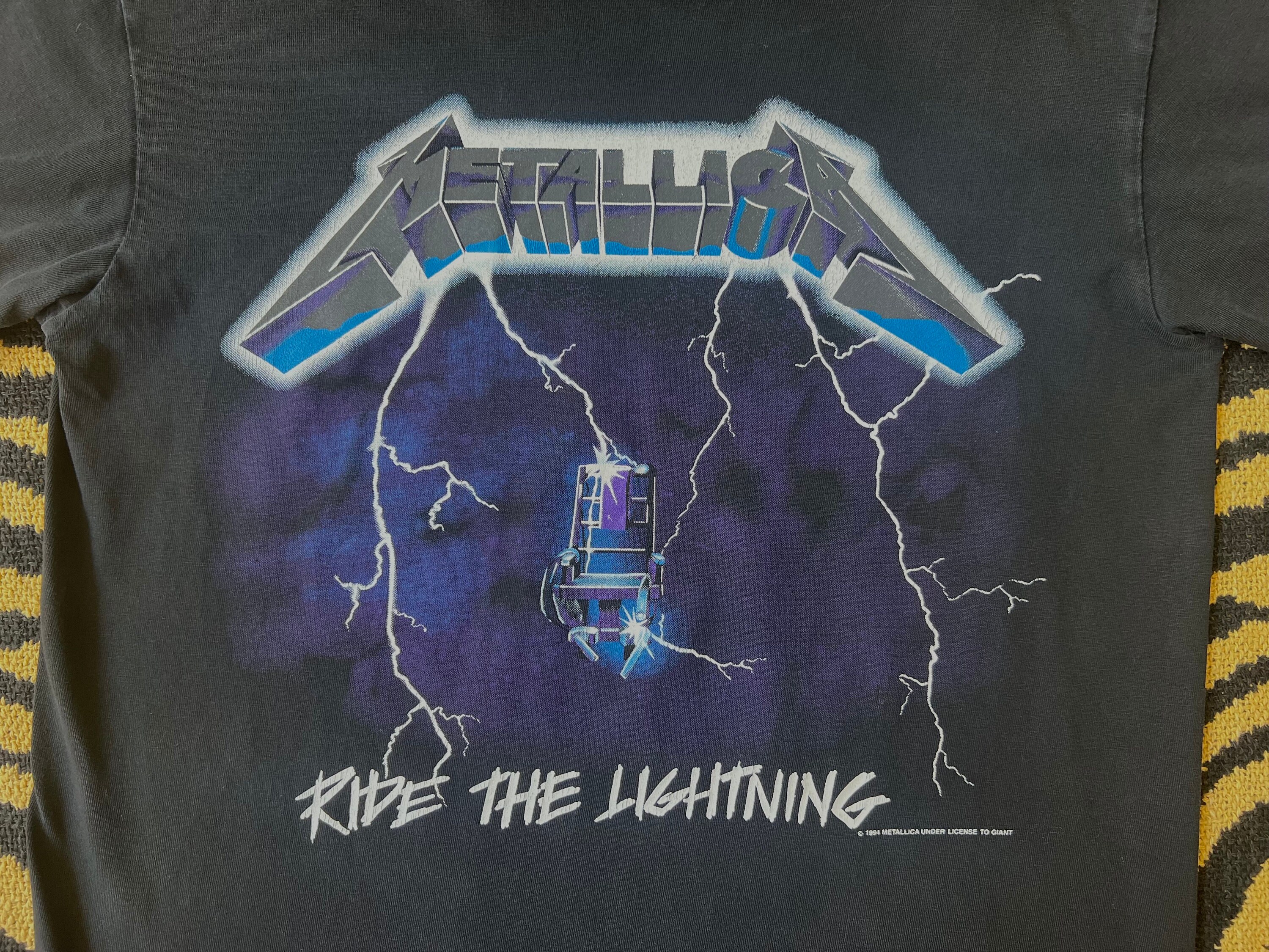 1994 Metallica Ride the Lightning Double-sided Vintage T-shirt - Etsy