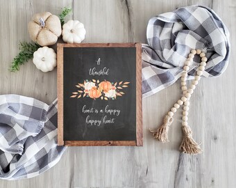 Fall Chalkboard Watercolor Printable 8x10 Wall Art Harvest - Etsy