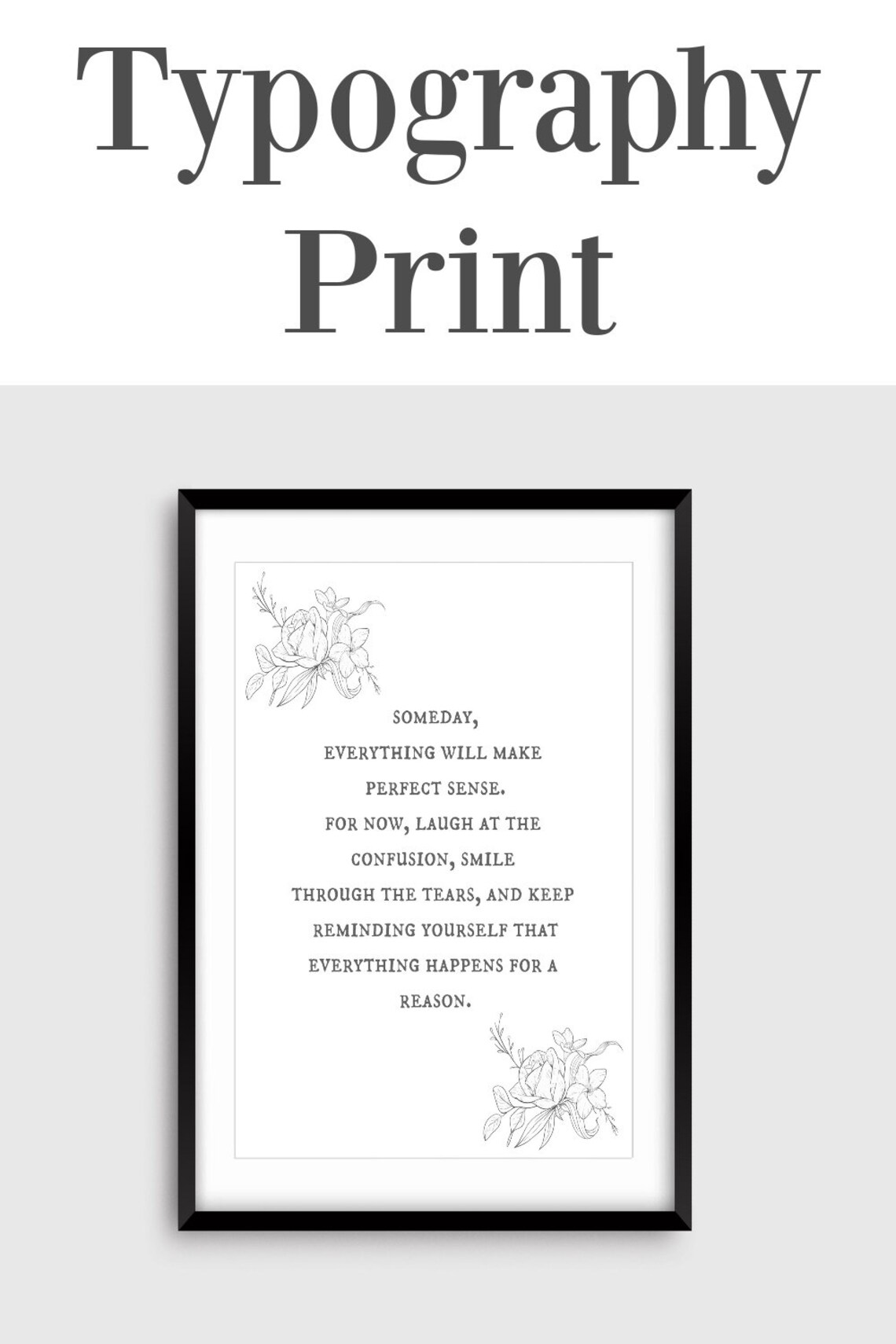 Smile Through the Tears Typography Print 8x10 Printable Home - Etsy