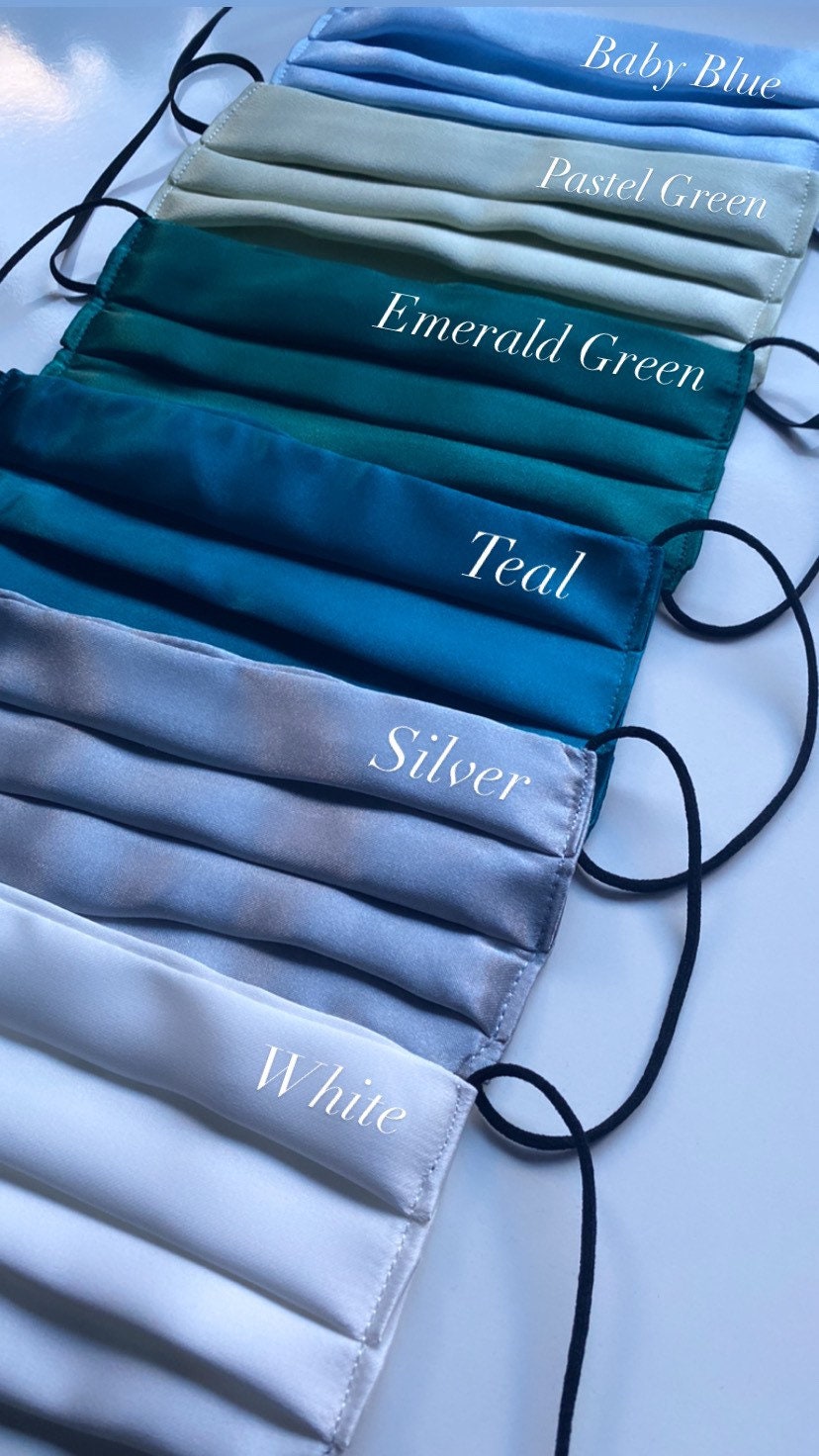 Super Soft Silky Satin Face Masks Made in the UK Washable and | Etsy