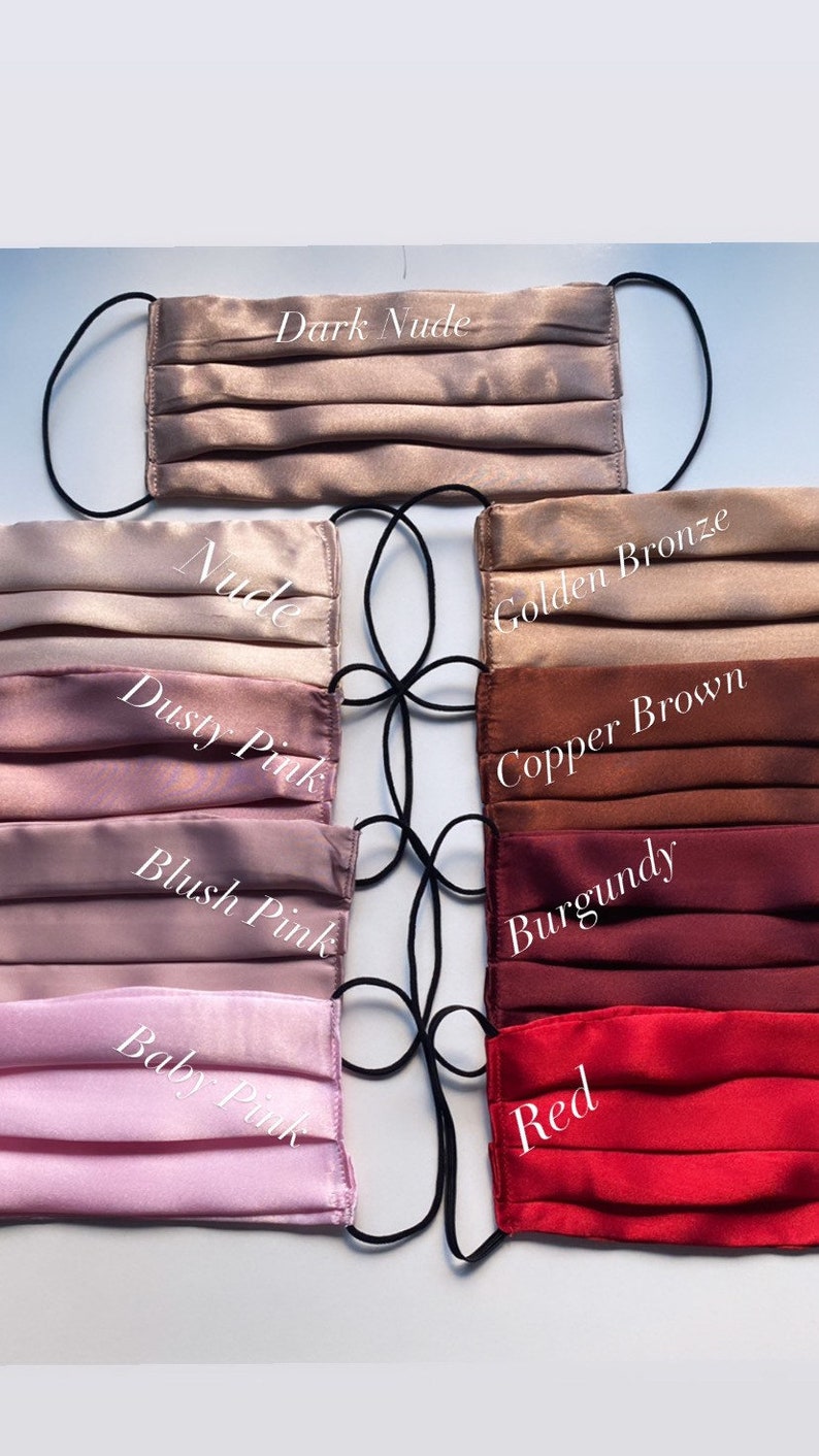 Super Soft Silky Satin Face Masks Made in the UK Washable and | Etsy