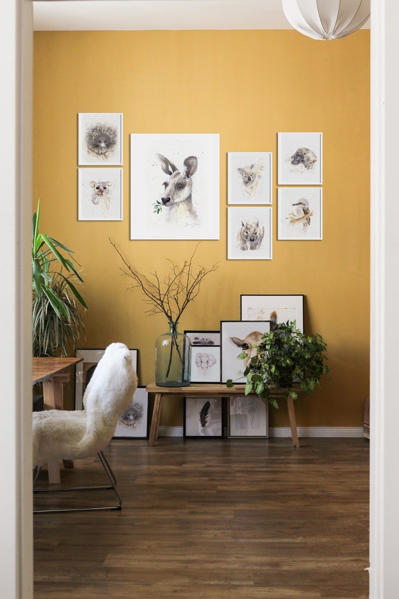 Set of 7 Australian Animal Prints Large - Etsy Australia