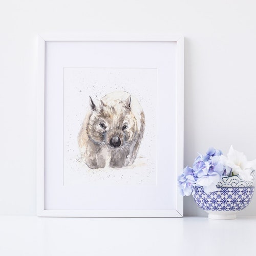 Wombat Print Nursery Animal Wall Art Australian Printable - Etsy