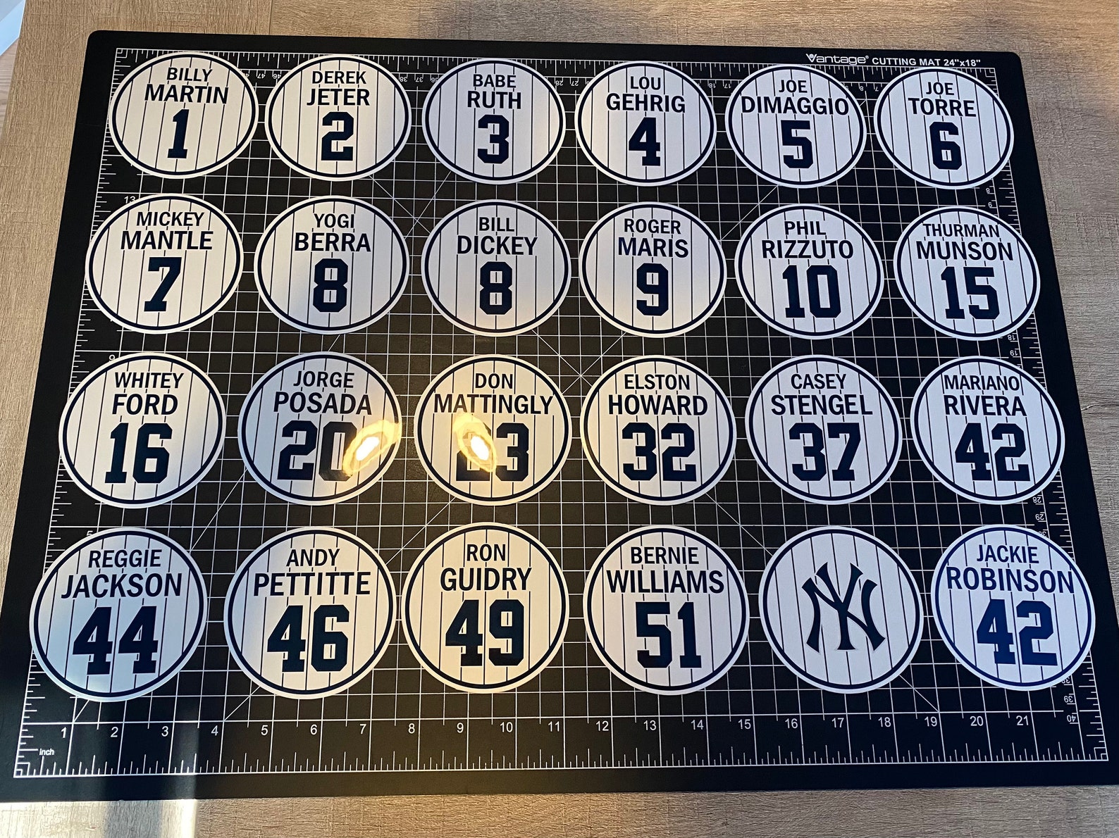 4 SIZES CUSTOM New York Yankees Retired Numbers Vinyl Decal - Etsy