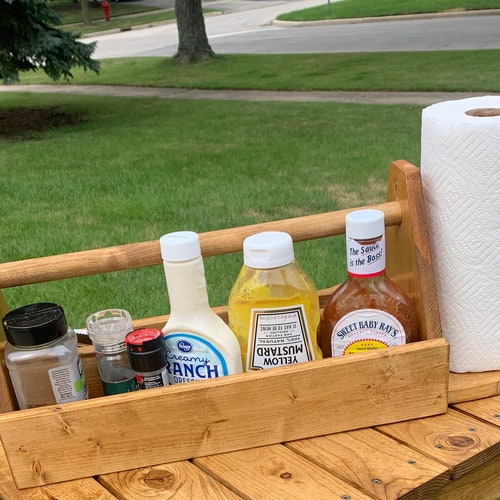 Barbecue Caddy Grill Accessories Beer Caddy BBQ Gift - Etsy
