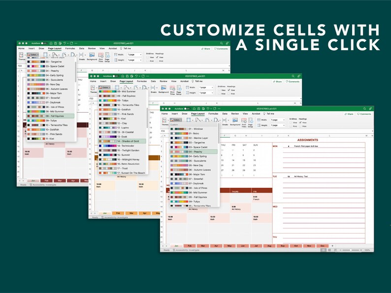 100 Color Palettes for Ms Office for Presentation Design, Excel Sheets ...