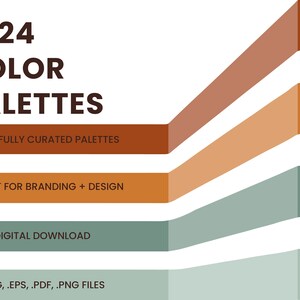 2024 Color Palettes for Branding, Design, Illustration, UI/UX - Modern ...